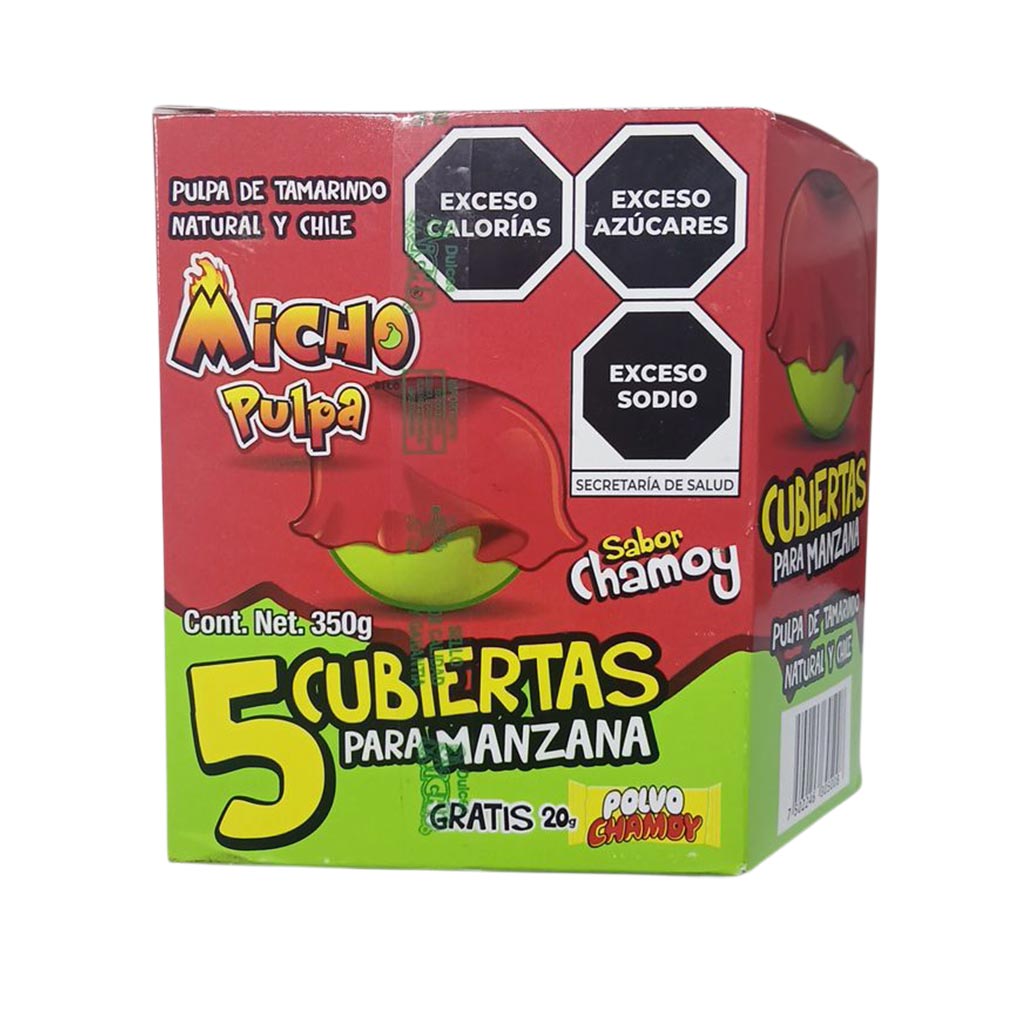 5 Cubiertas para Manzana Sabor Chamoy 350g Micho – www.reni.mx